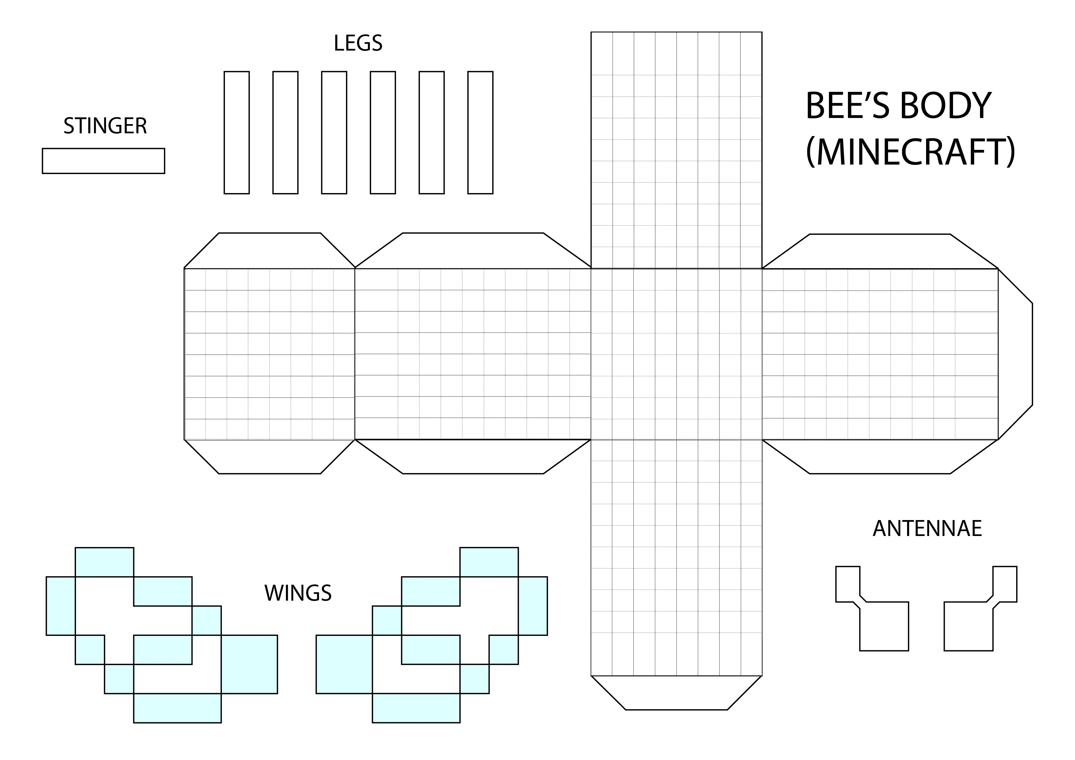 Minecraft Bee Crafting: Photo & Video Tutorial Step by Step